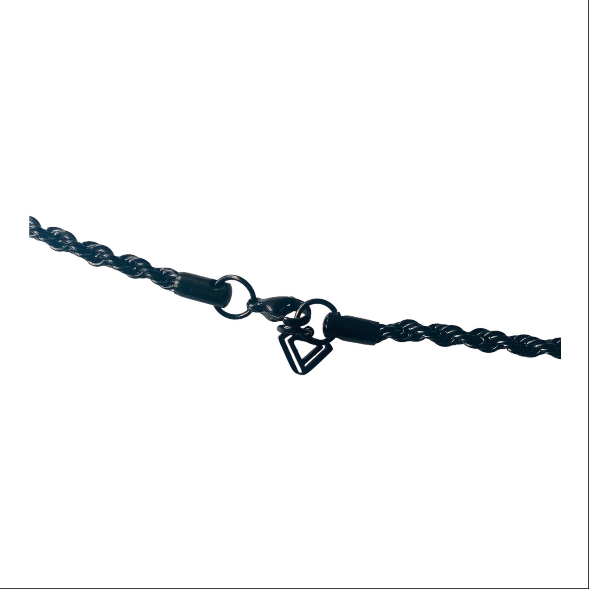 WET BLACK ROPE CHAIN NECKLACE FOR MEN 4MM – Klassic Statement