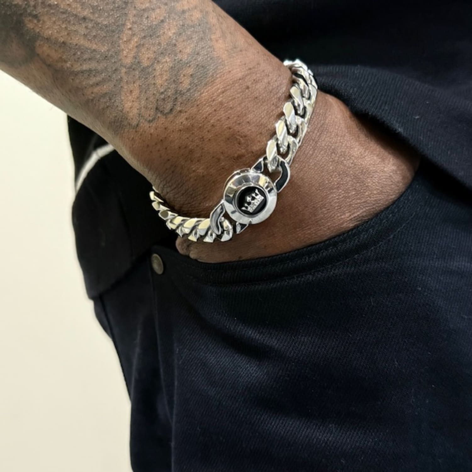 Heavy Silver Stainless Steel Flat Cuban Link Kings Bracelet – Klassic Statement