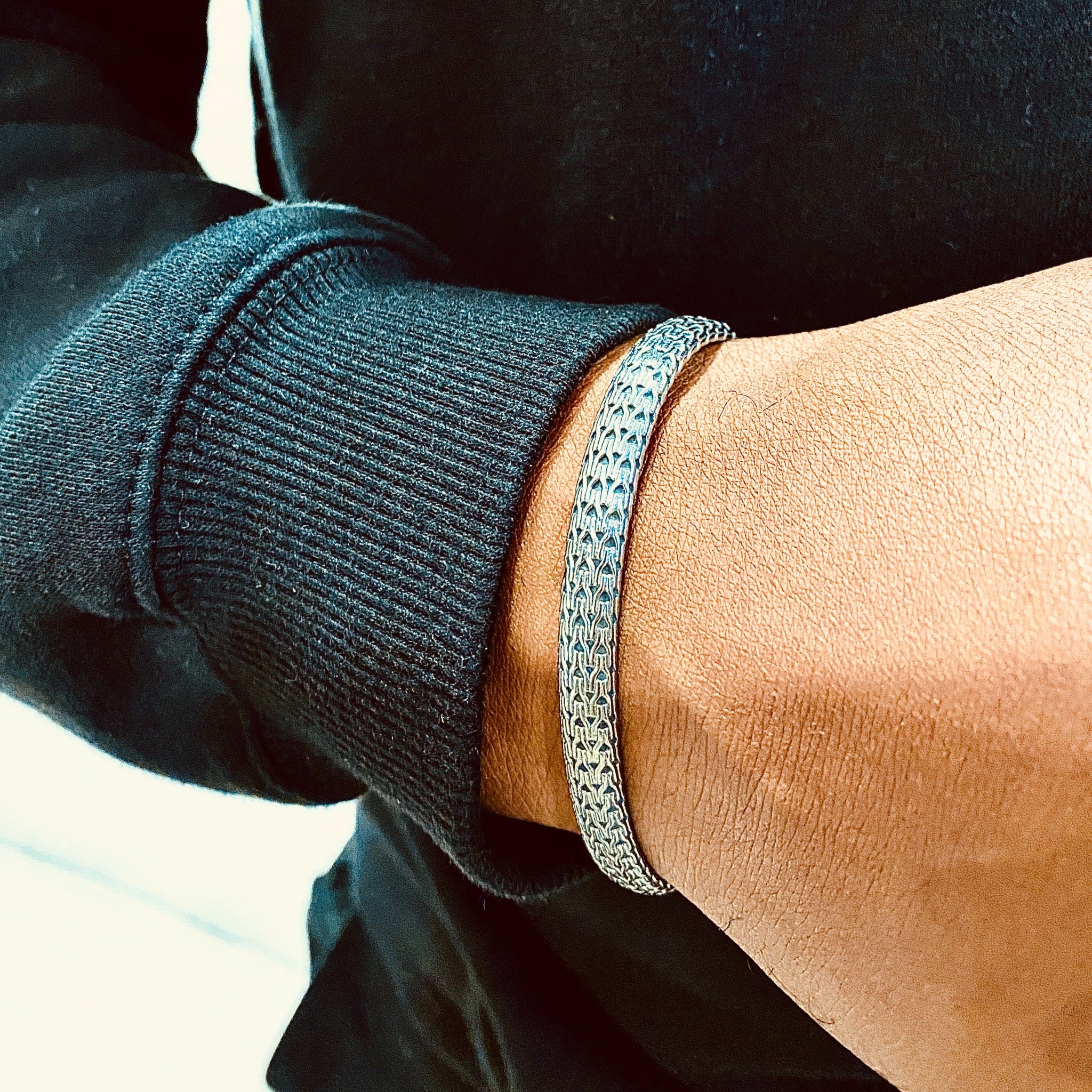 Snake Cuff Bracelet. Stainless Steel Serpent Wrap in Silver – Klassic Statement